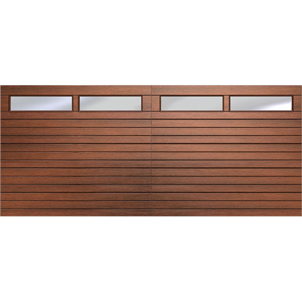 Horizontal G4 Polycarb Double Wooden Garage Door – STEP Building Supplies