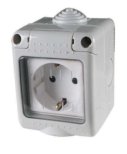 Schuko Outlet 2P+E 10/16A Ip55 – STEP Building Supplies